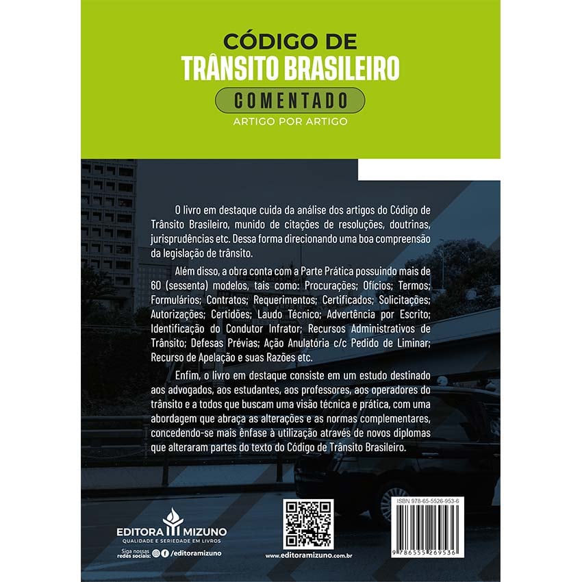 Código de Trânsito Brasileiro Comentado Livro CTB