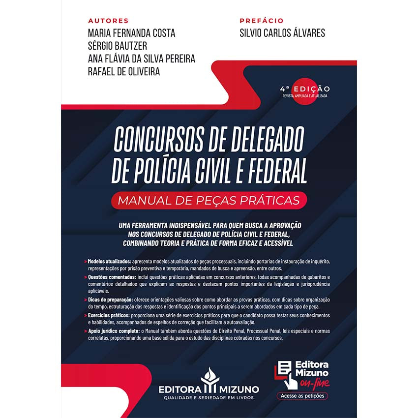 Livro Concursos de Delegado de Polícia Civil e Federal